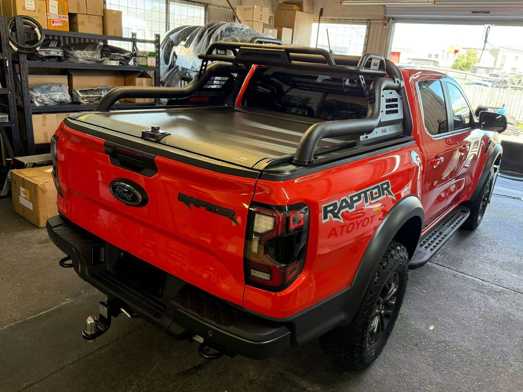 AMR01 Aluminium Rolling Shutter and Steel Sports Bar Combo for Your Ute ...